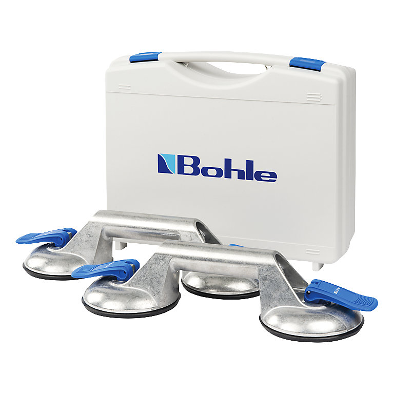 VERIBOR® BLUE LINE suction lifter, pack of 2 – Bohle: 2 head aluminium ...