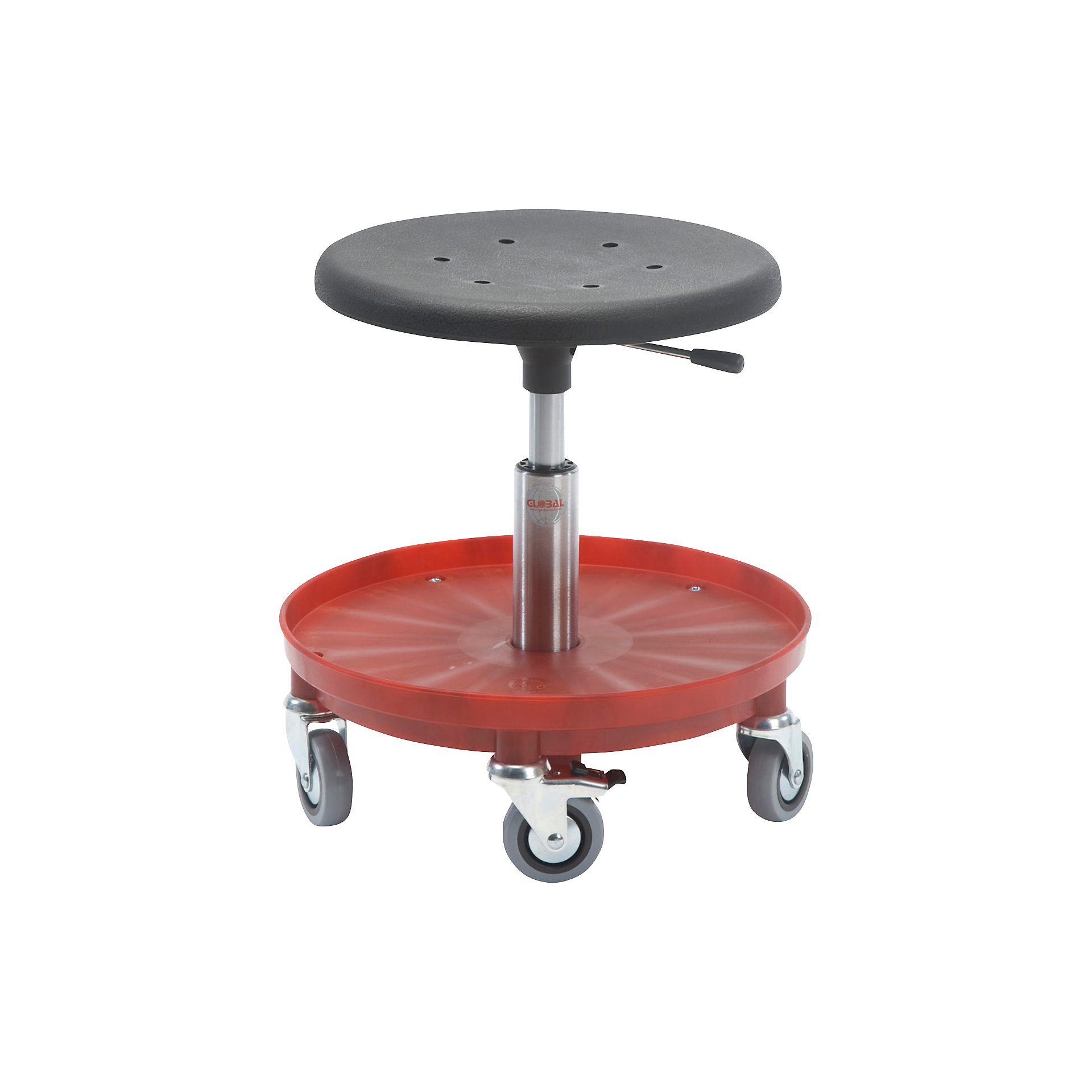 Assembly stool with tray: gas lift height adjustment 370 – 500 mm ...