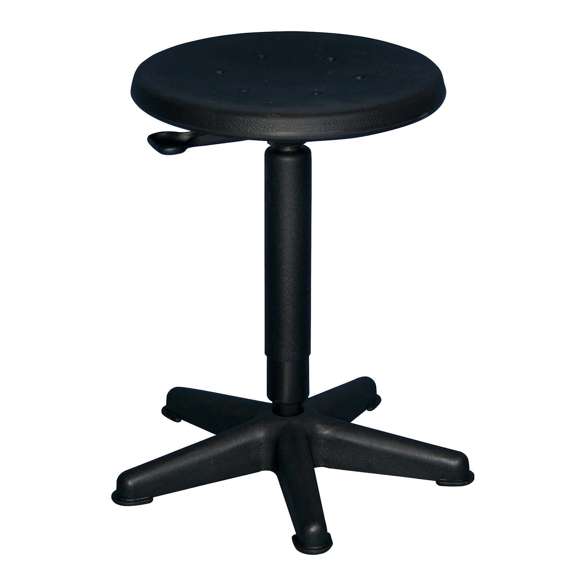 Industrial stool with gas lift height adjustment: plastic five-star ...