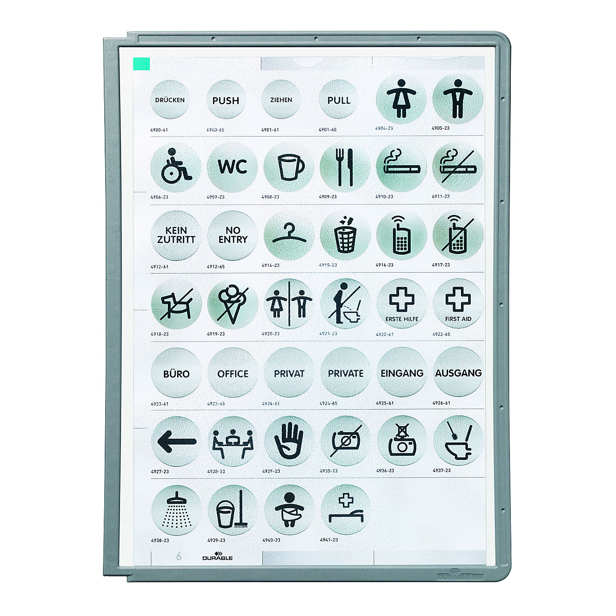 Transparante zichtmap met profiellijst – DURABLE: voor A4, VE = 10 ...