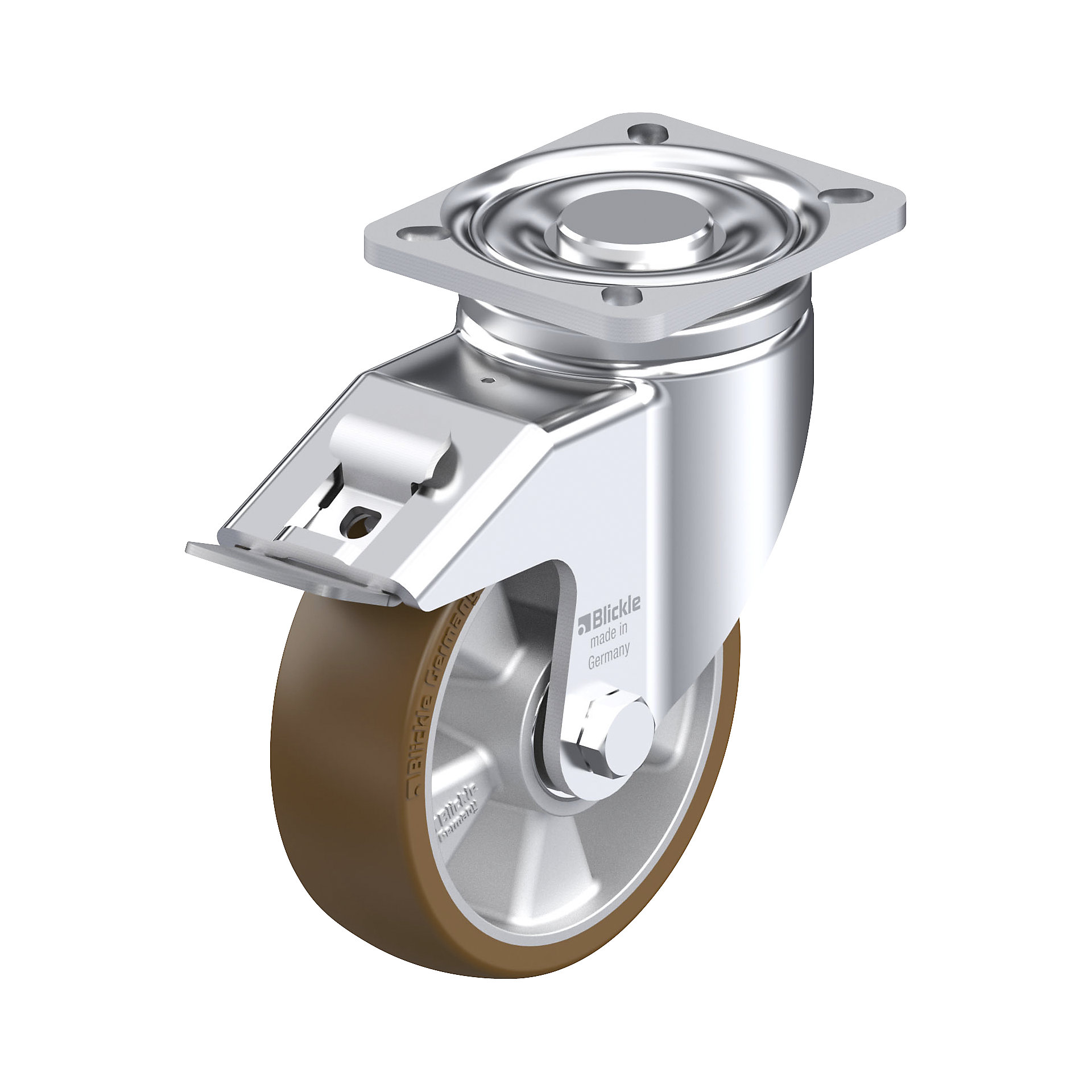 Vrtljivo kolo iz jeklene pločevine LH-ALB-FI – Blickle: kolo s Ø 125 mm, nosilnost 550 kg ...