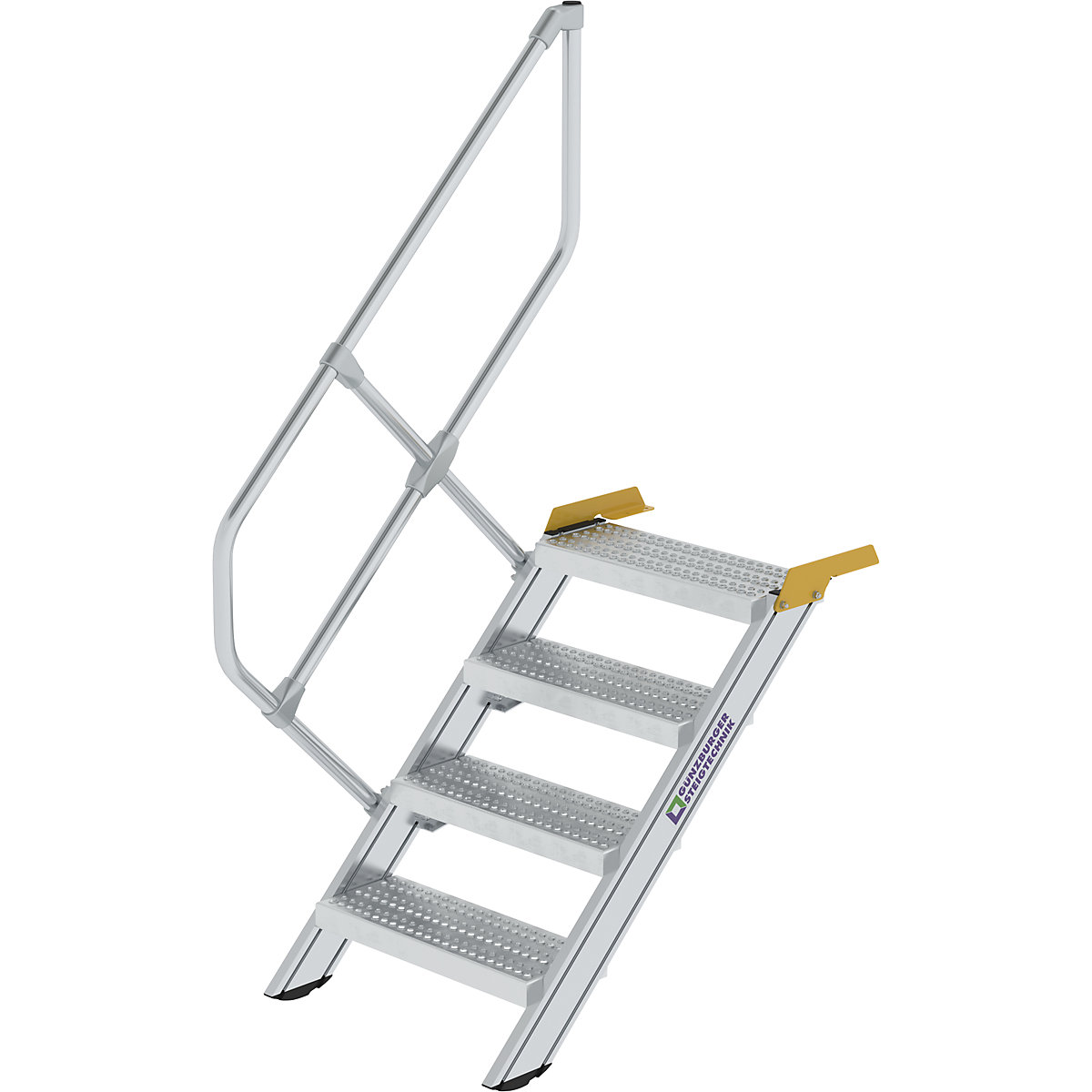 Industrial steps – MUNK: perforated sheet steel steps, step width 600 ...