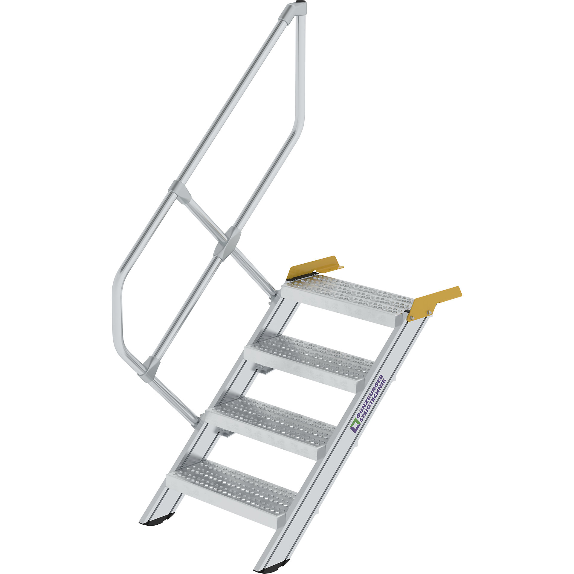 Industrial steps – MUNK: perforated sheet steel steps, step width 600 ...