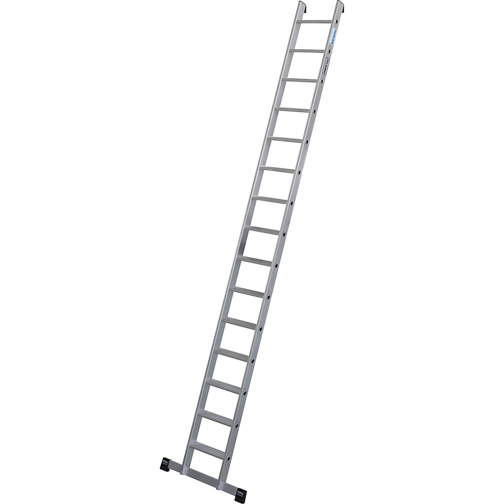 Heavy duty lean to ladder – KRAUSE: 80 mm aluminium steps, up to 225 kg ...