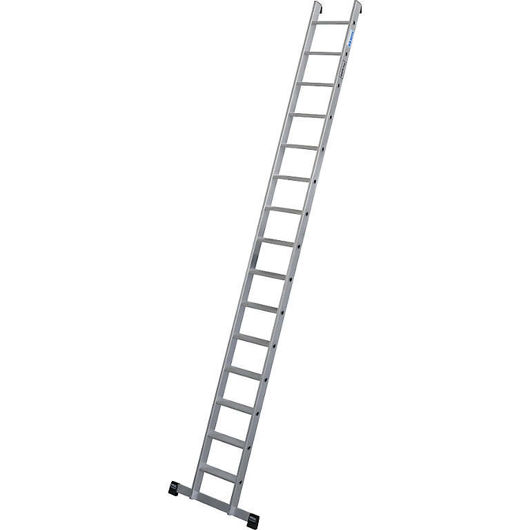 Heavy duty lean to ladder – KRAUSE: 80 mm aluminium steps, up to 225 kg ...