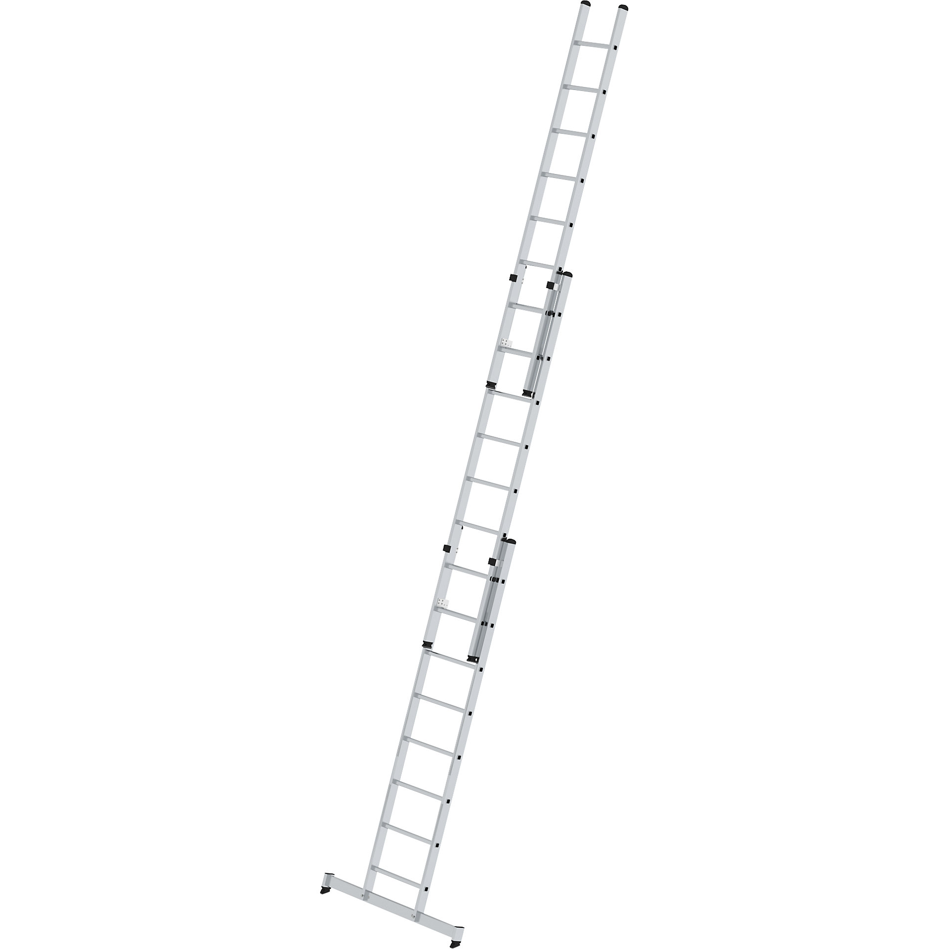 Height adjustable lean-to ladder – MUNK: extension ladder, 3-part with ...
