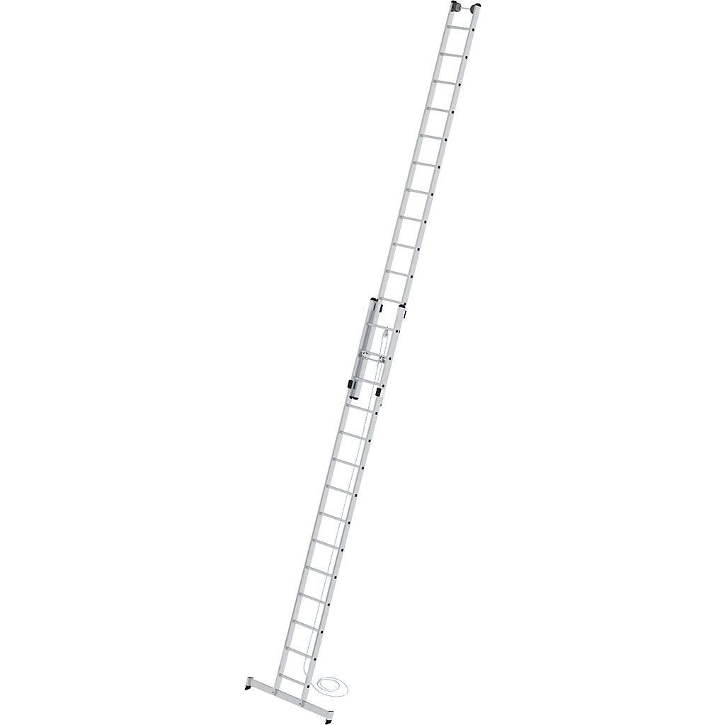 Height adjustable lean-to ladder – MUNK: rope operated extension ladder ...