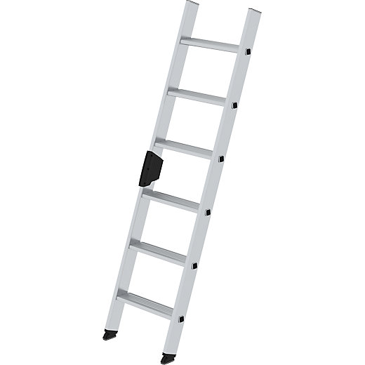 Lean to ladder with steps – MUNK: professional version, width 420 mm ...