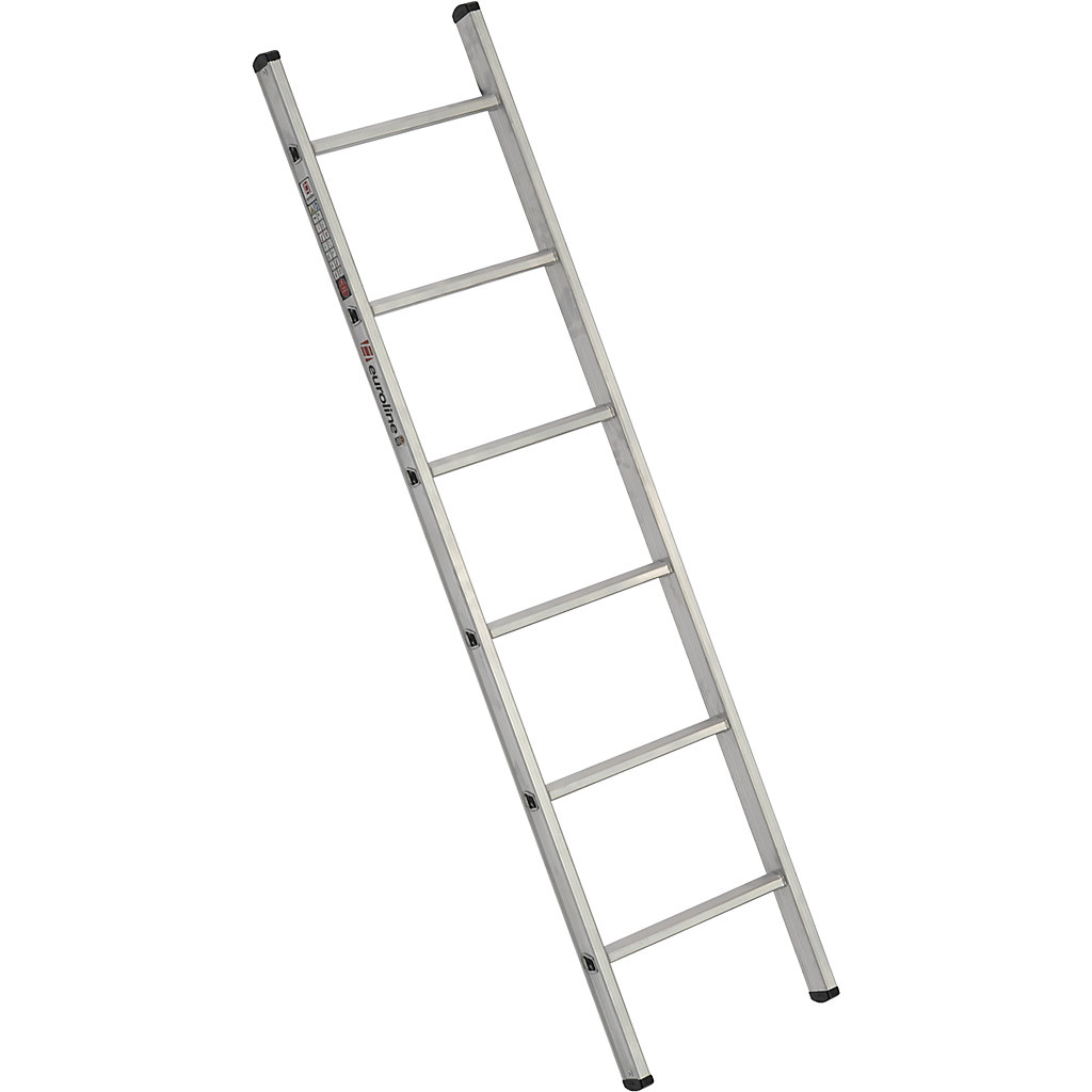 Lean to rung ladder – euroline: width 410 mm | kaiserkraft