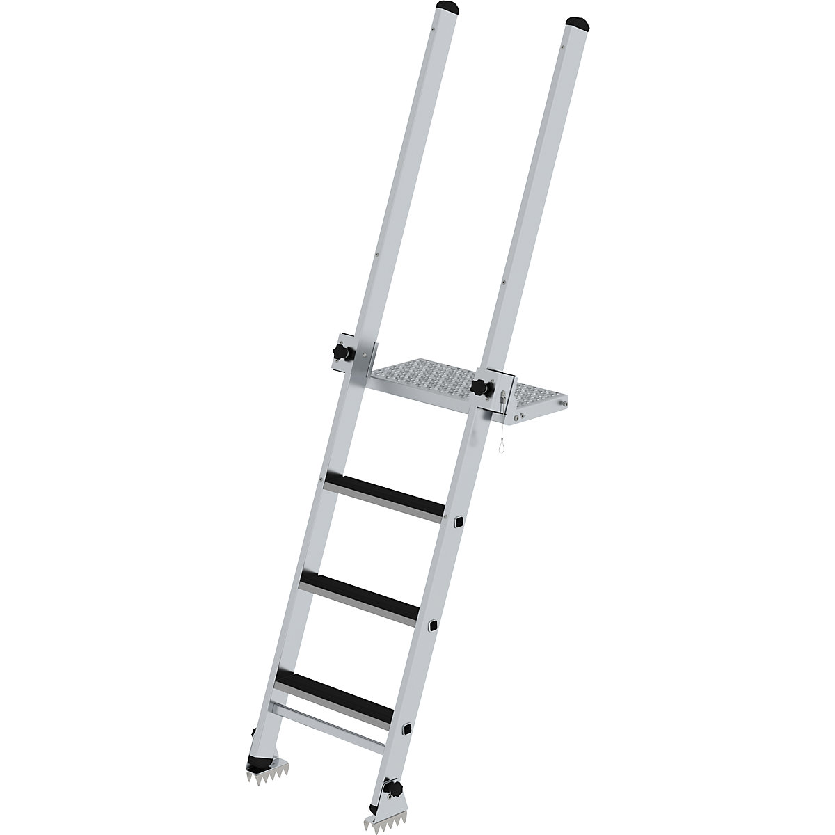 Pit ladder with steps – MUNK: flexible adjustable platform | kaiserkraft