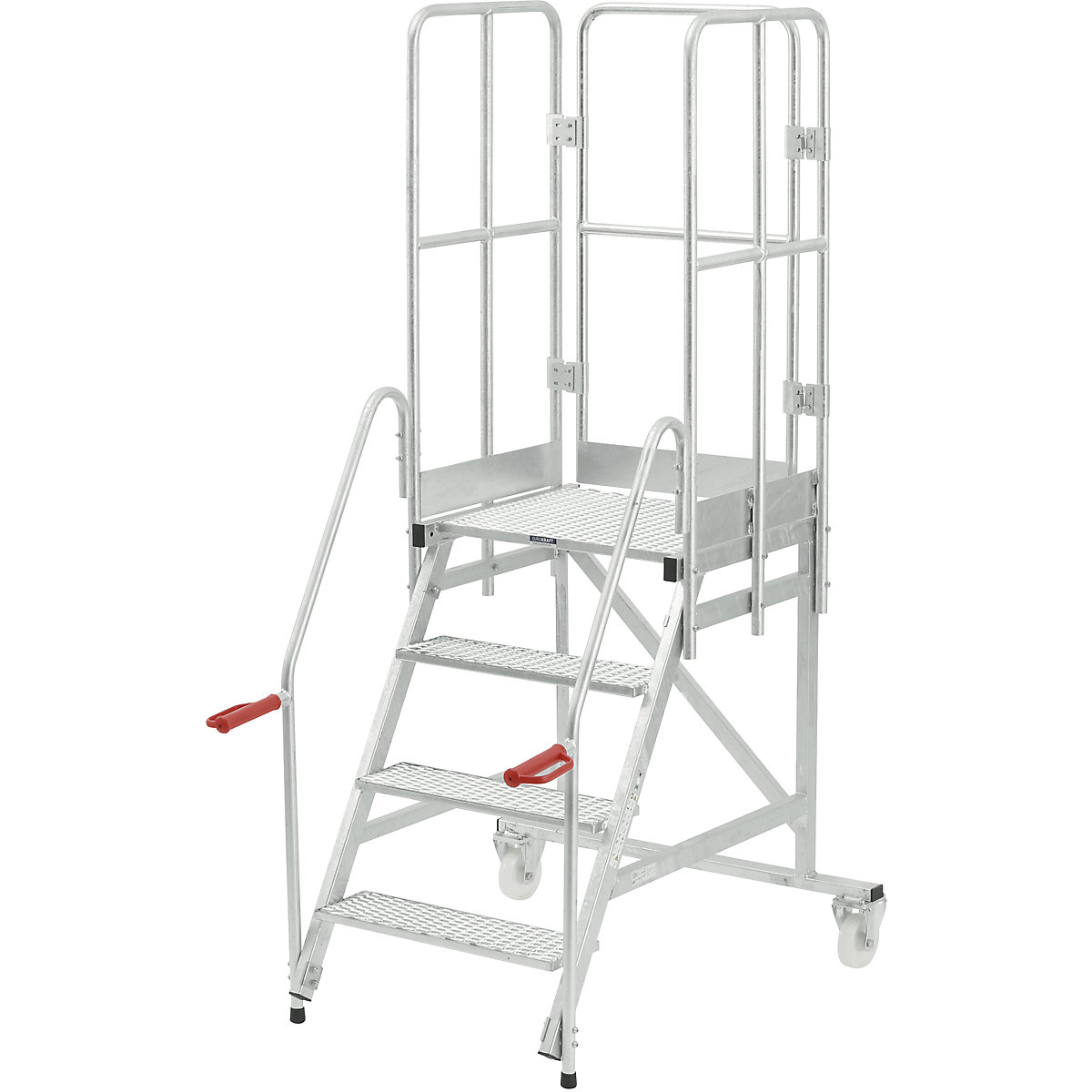 EUROKRAFTpro – Mobile safety steps: hot dip galvanised, incl. doors ...