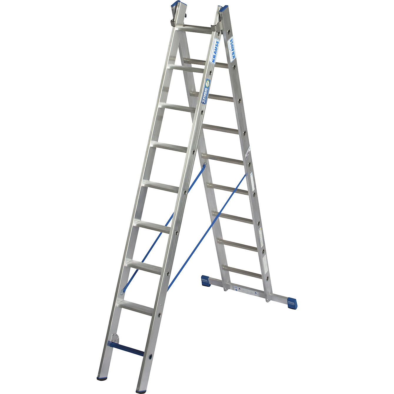 STABILO + S professional multi-purpose ladder – KRAUSE: 2 parts, step ...