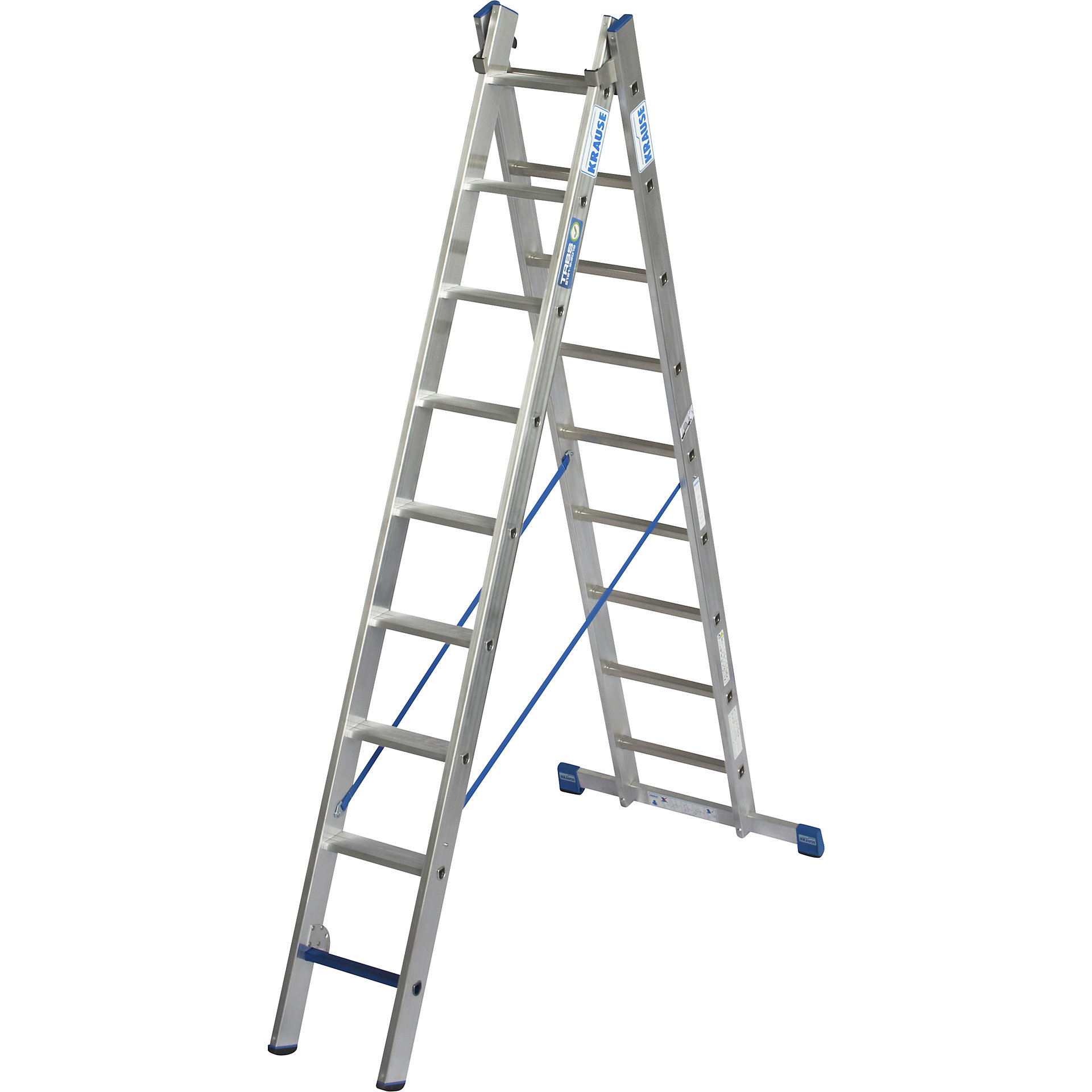 STABILO + S professional multi-purpose ladder – KRAUSE: 2 parts, step ...