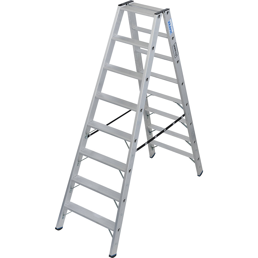 Heavy duty step ladder – KRAUSE: double sided access, up to 225 kg ...