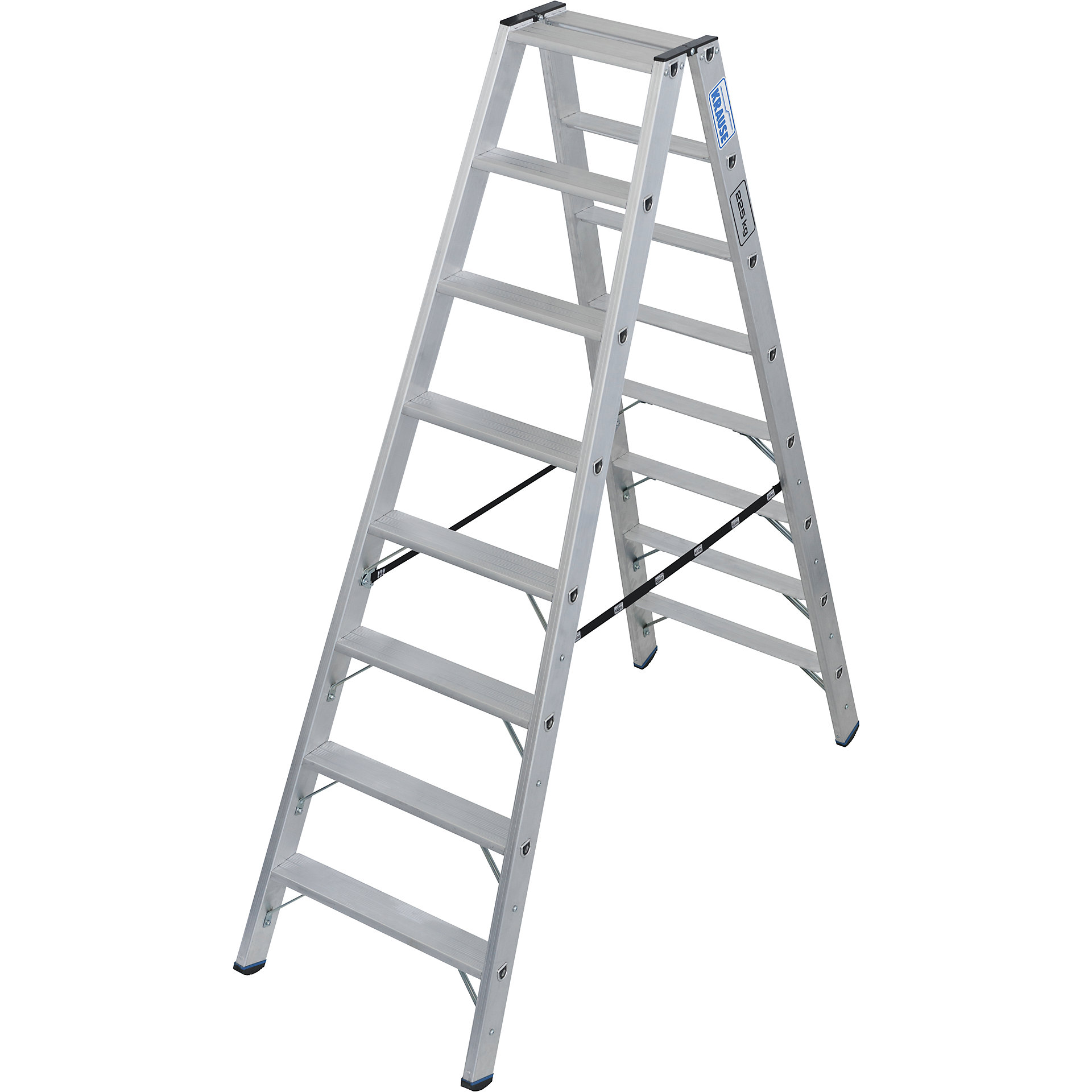 Heavy duty step ladder – KRAUSE: double sided access, up to 225 kg ...