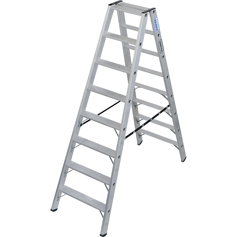 Heavy duty step ladder – KRAUSE: double sided access, up to 225 kg ...