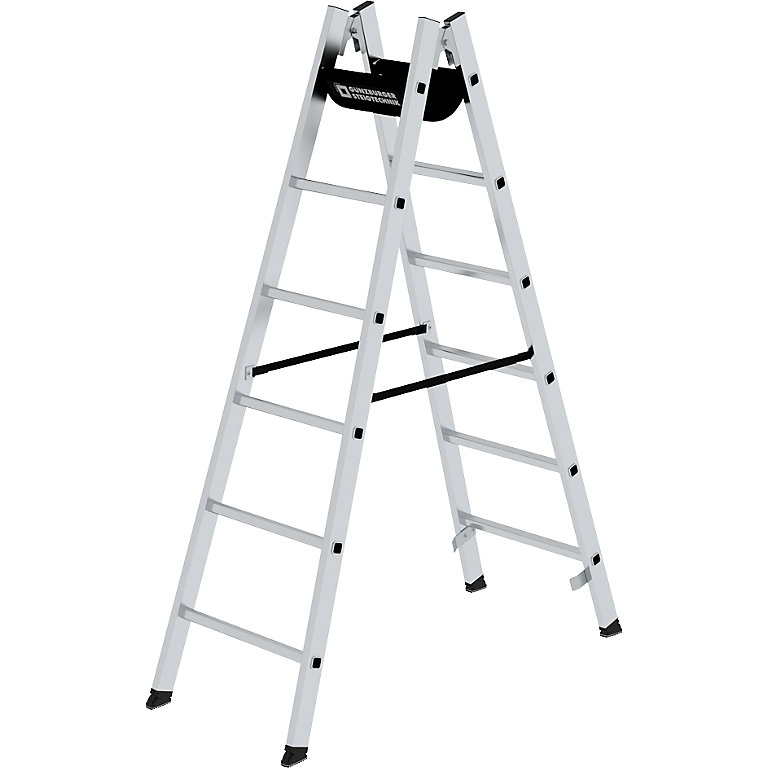 Safety rung ladder, double sided access – MUNK: rungs 30 x 30 mm, non ...