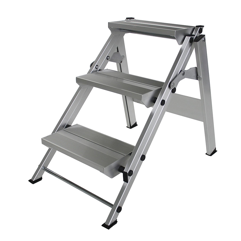 Telescopic folding ladder: stepladder, lean-to ladder and stair ladder ...