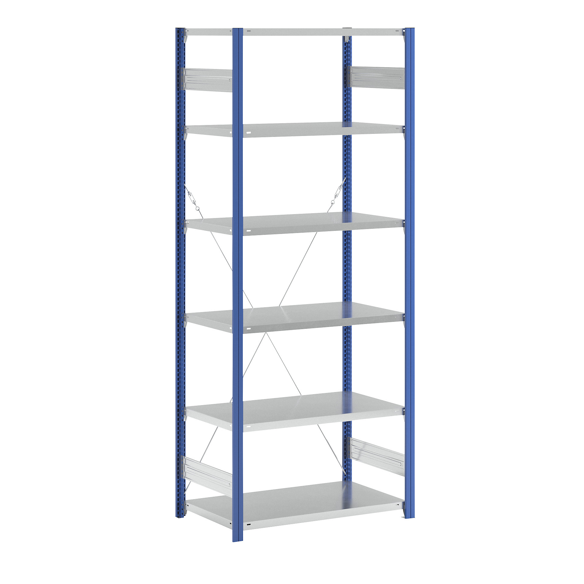 Steckregal, Bauart leicht eurokraft pro: einseitig | kaiserkraft