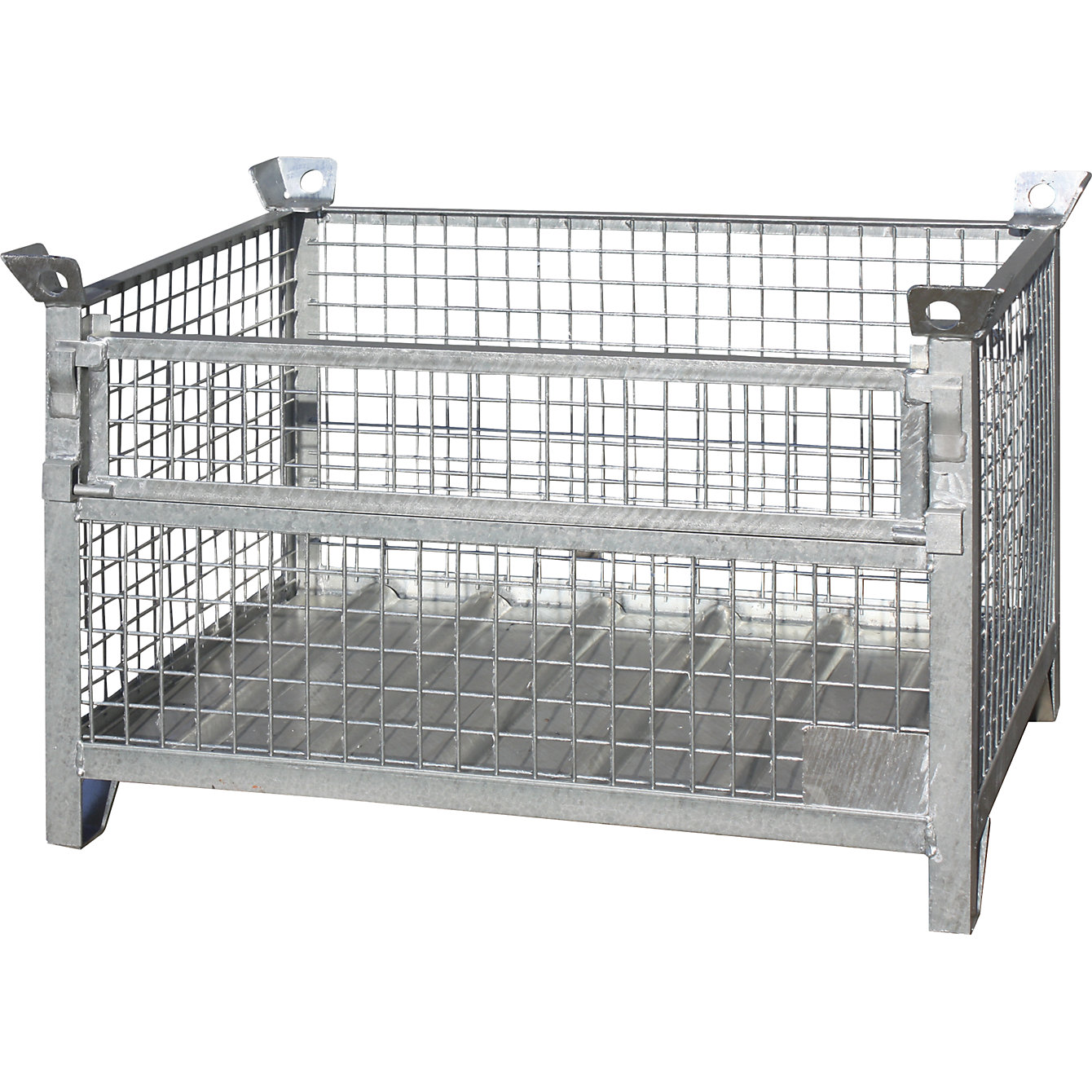Gitterbox-Stapelbox Eichinger: LxBxH 1200 x 800 x 750 mm, Längswand 1/3 ...