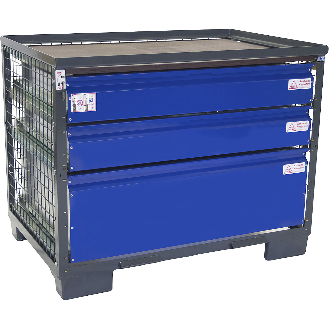 LCB Gitterbox: mit 3 abschließbaren Schubladen | KAISER+KRAFT