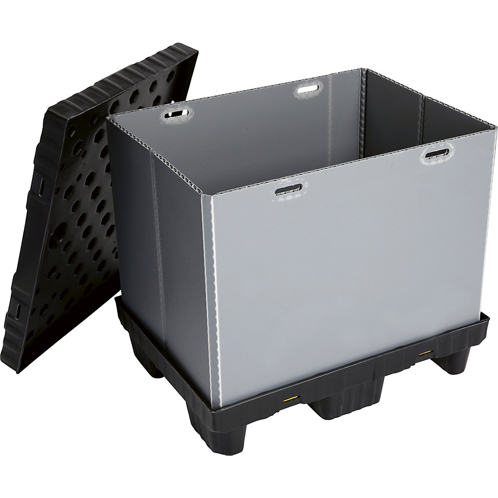 Palettenbox, faltbar: aus PP, Inhalt 215 l | kaiserkraft