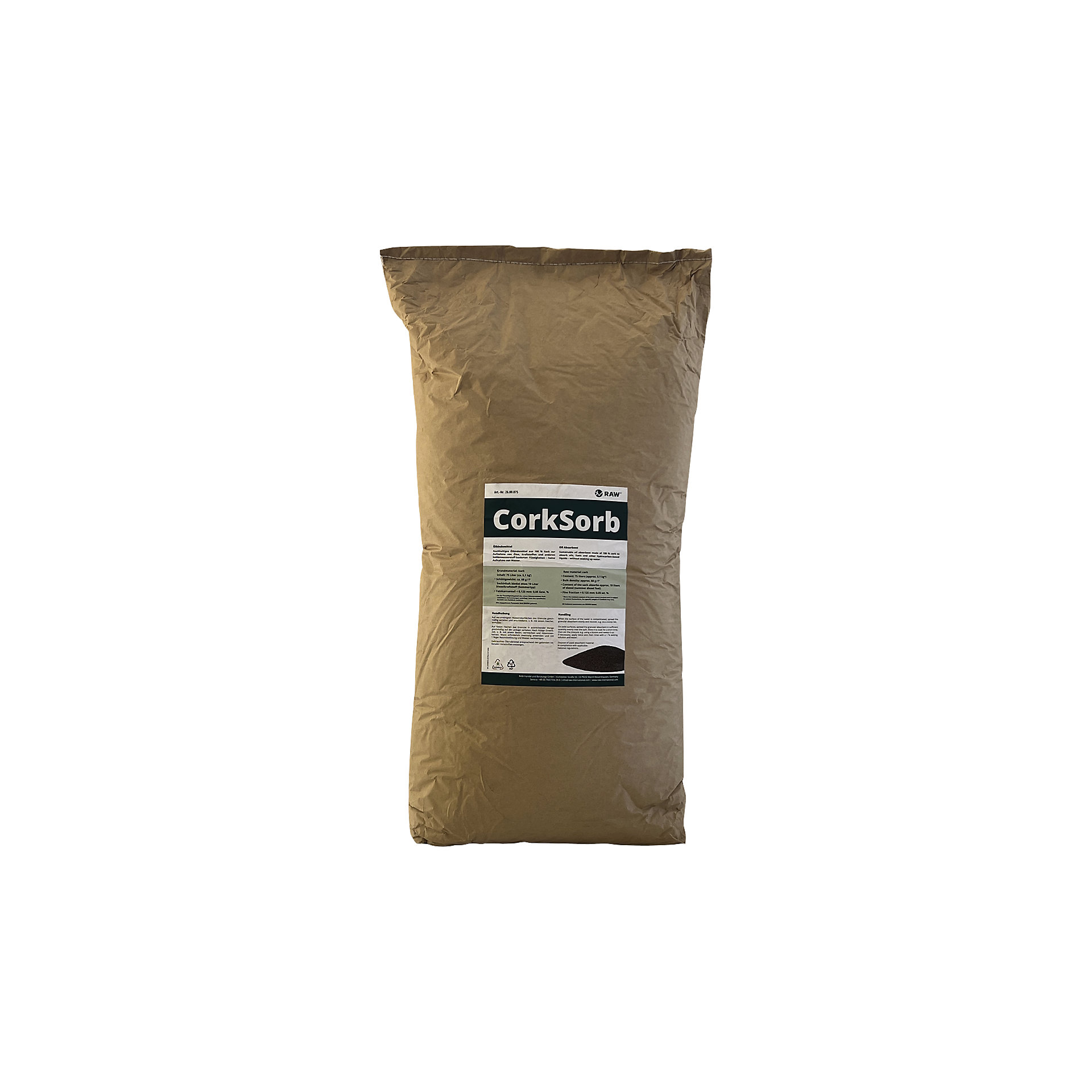 CorkSorb oil binding granulate: for oils, fuels, solvents | kaiserkraft
