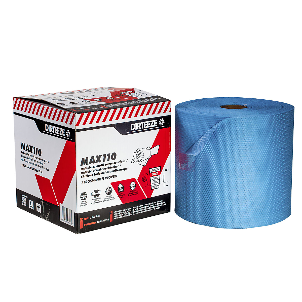 Cleaning cloth roll: WxL 320 mm x 161.5 m | KAISER+KRAFT