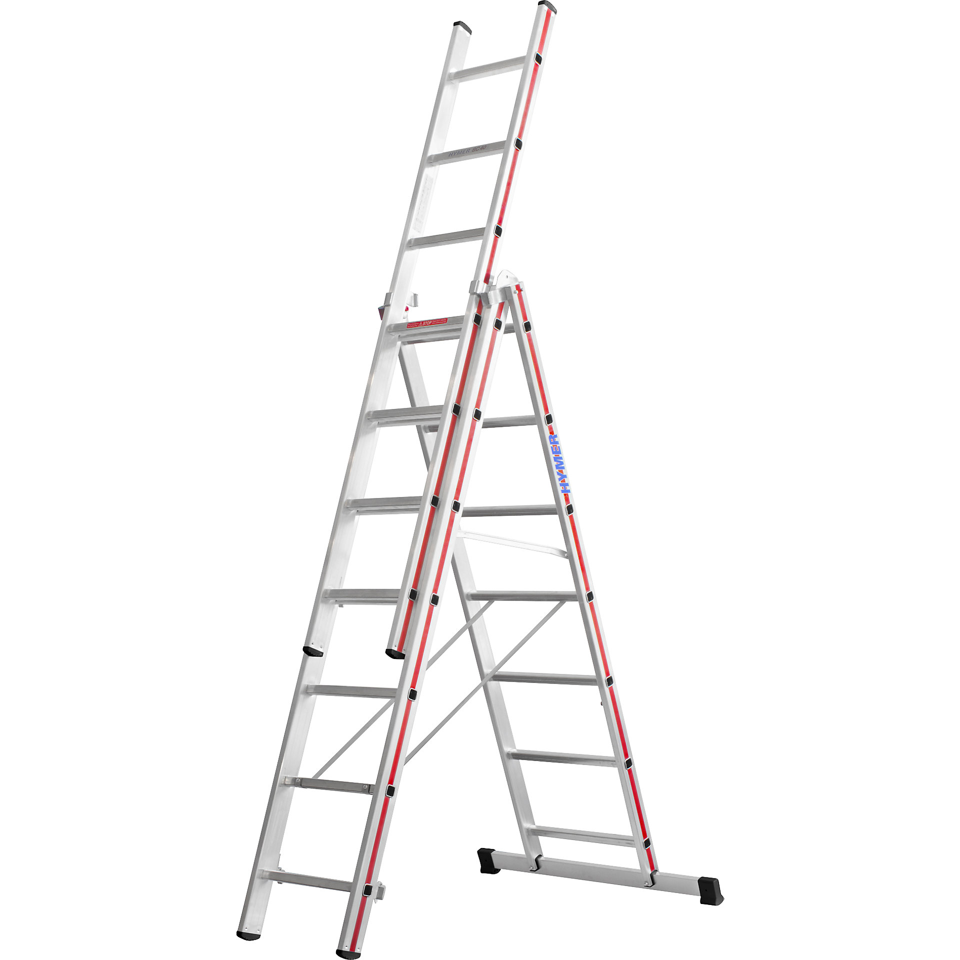 Alu-Mehrzweckleiter HYMER: Profi-Ausführung | kaiserkraft