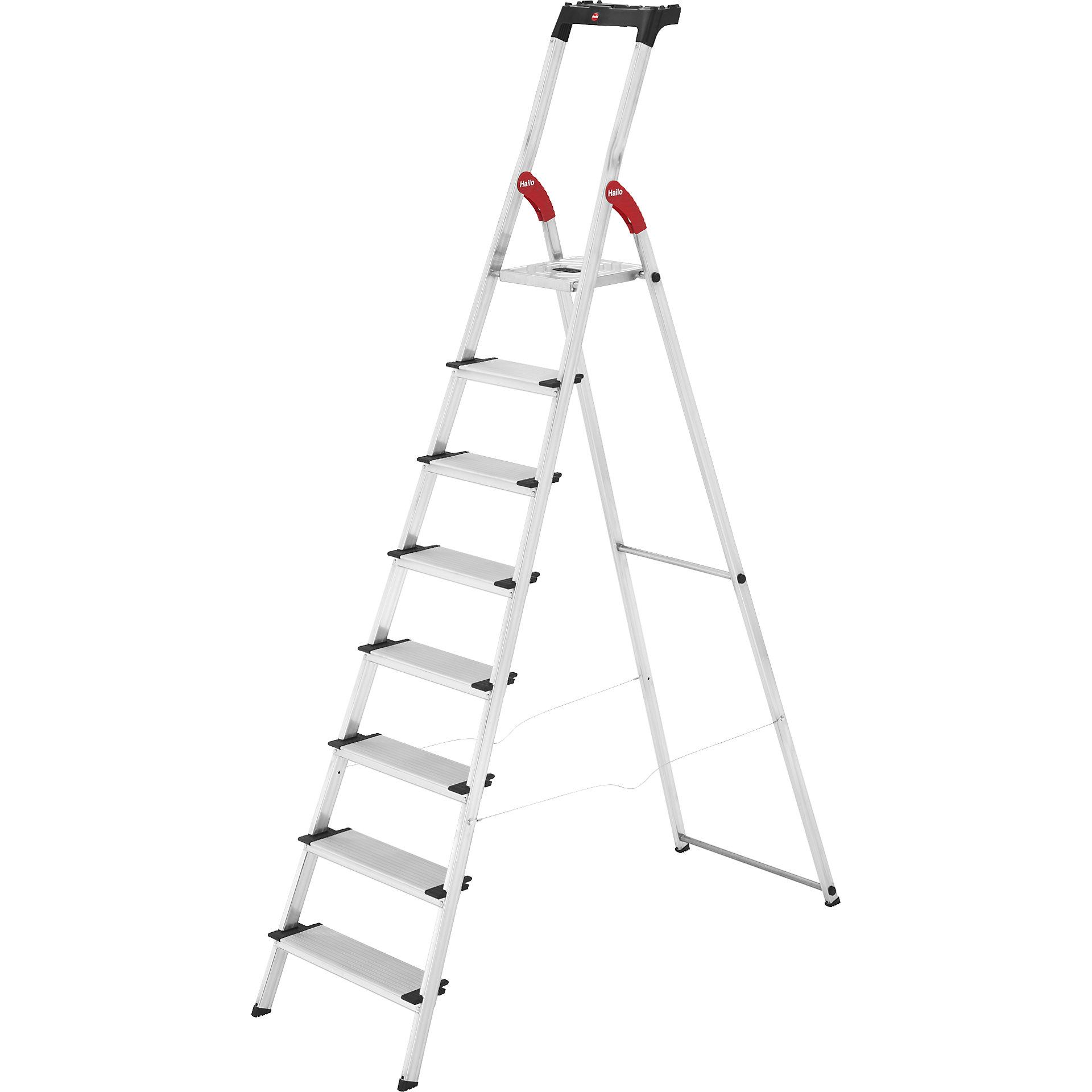 Hailo Alu-Stufenstehleiter ComfortLine L80: Tragfähigkeit 150 kg | KAISER+KRAFT Deutschland