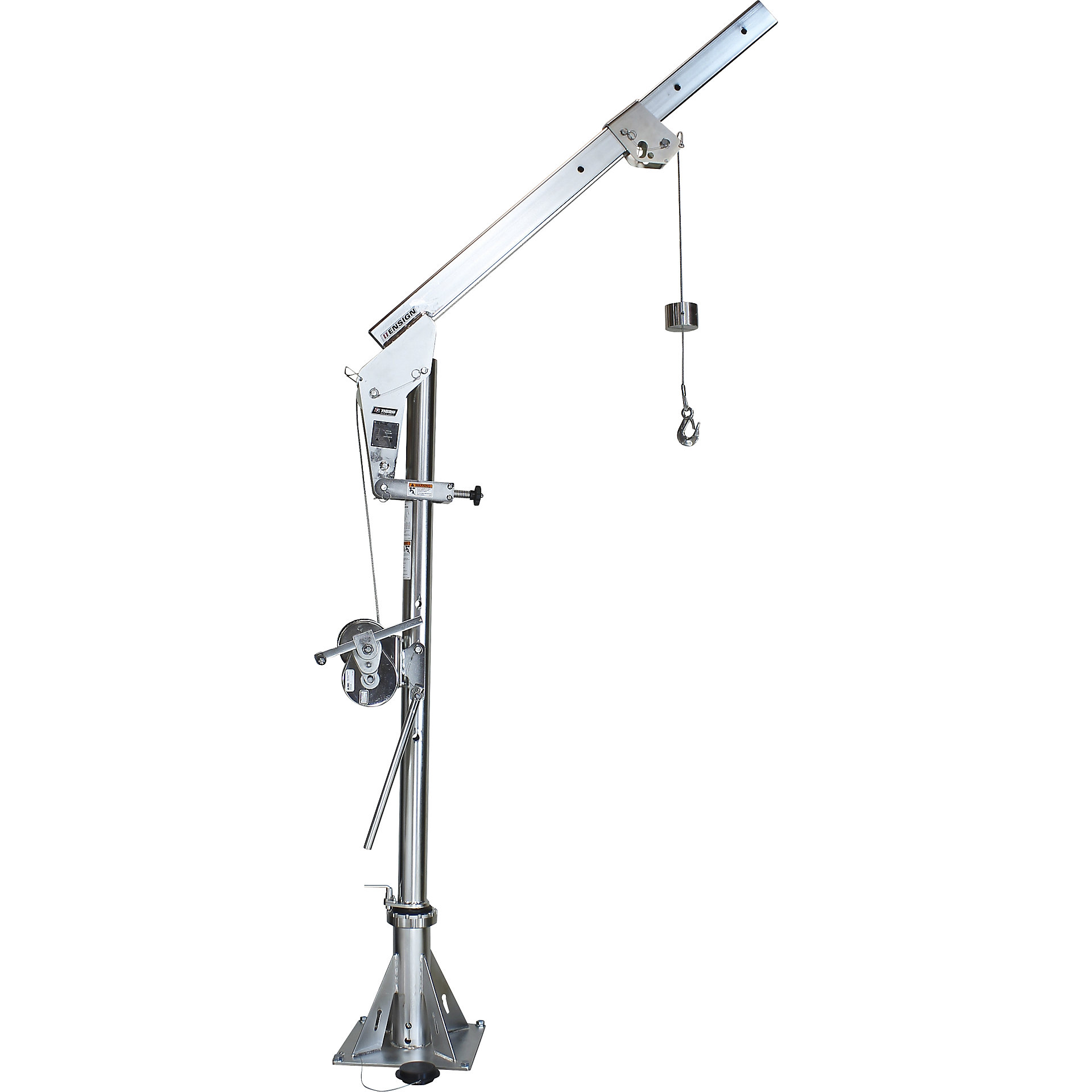 Ensign 1000 portable davit crane – Thern: electrolytically zinc plated ...