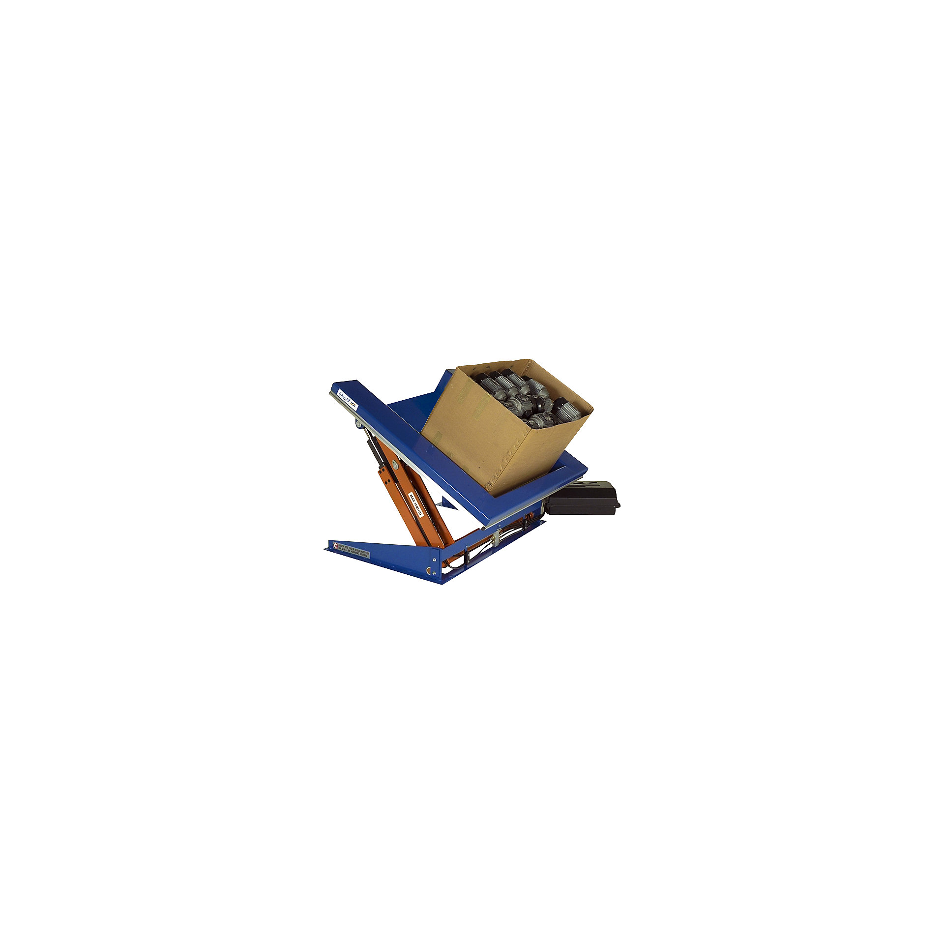 Lifting/tilting platform – Edmolift: U platform, tilts to short side ...