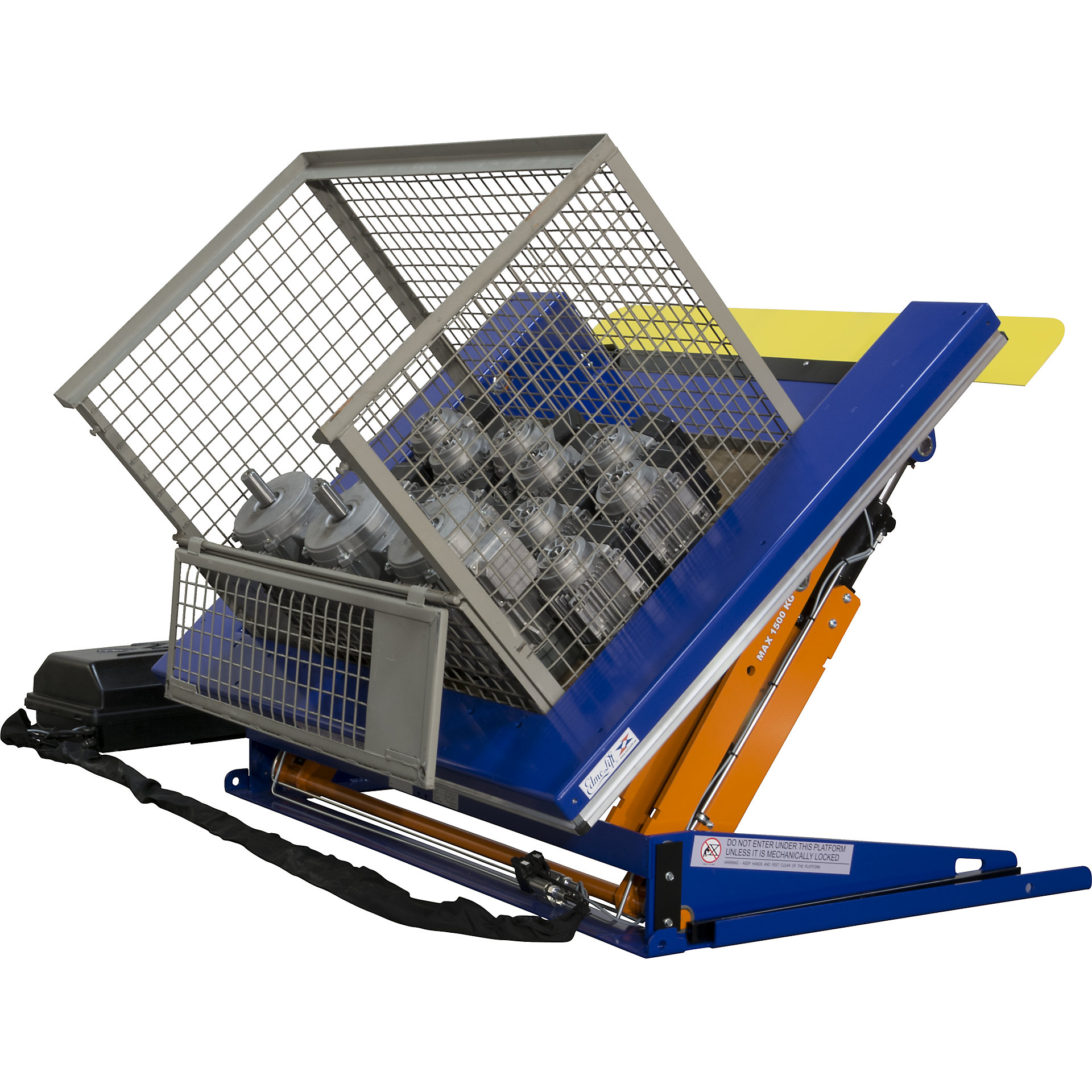 Lifting/tilting platform – Edmolift: U platform, tilts to long side ...