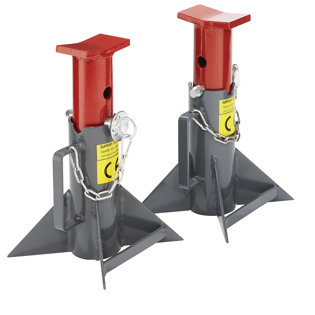 GREY support trestles, 1 pair – eurokraft basic: max. load 14 t ...