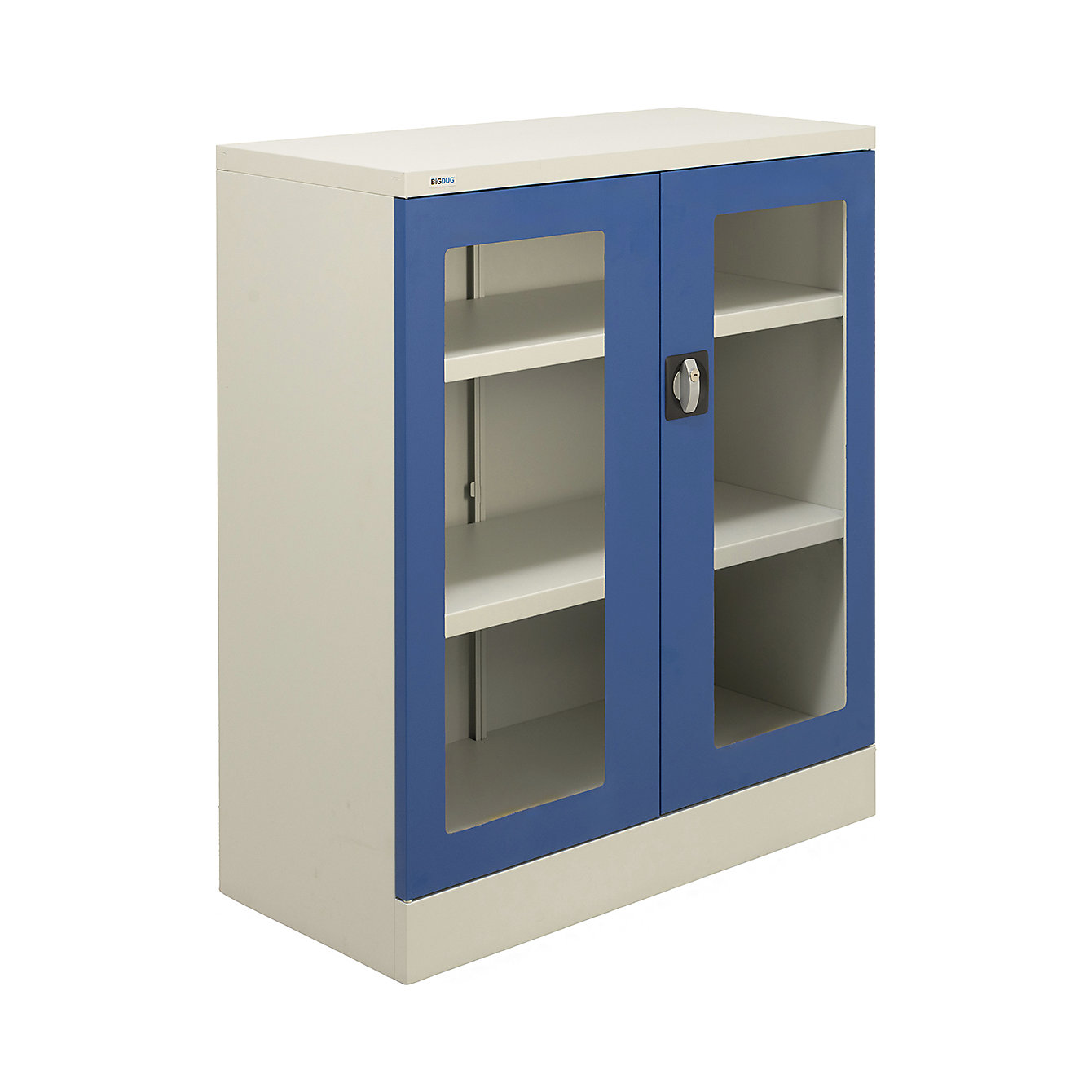 BiGDUG Steel Workplace Cupboard | Grey & Blue | 1000h x 915w x 421d mm ...