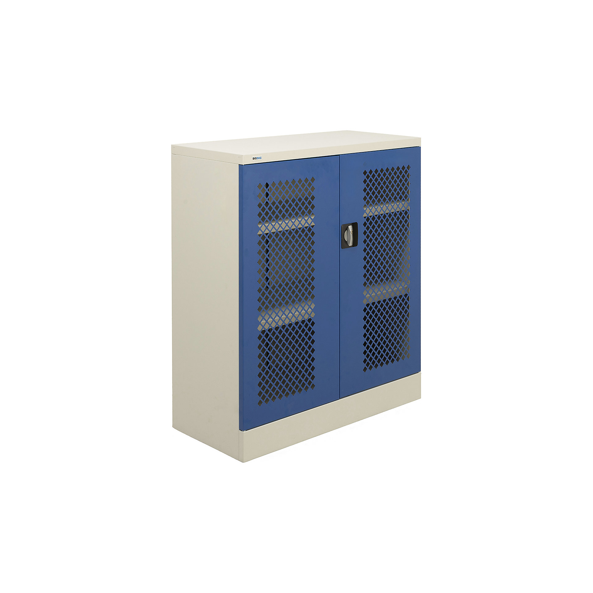 BiGDUG Steel Workplace Cupboard | Grey & Blue | 1000h x 915w x 421d mm ...