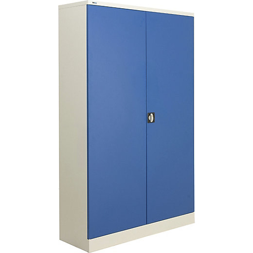 BiGDUG Essentials Steel Workplace Cupboard | Grey & Blue | 1950h x ...