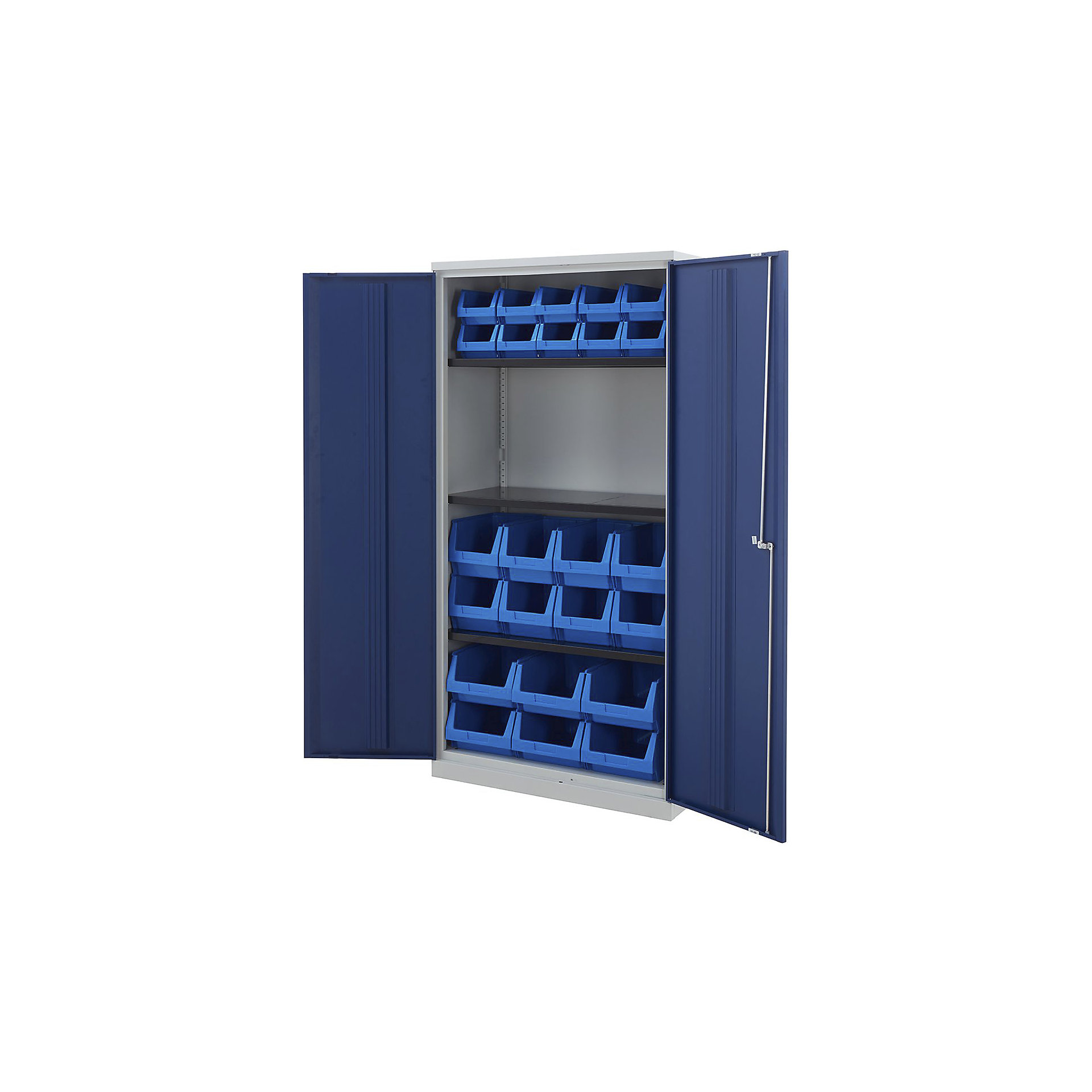 Bisley Steel Workplace Cupboard | 1806h x 914w x 470d mm | Blue Doors ...