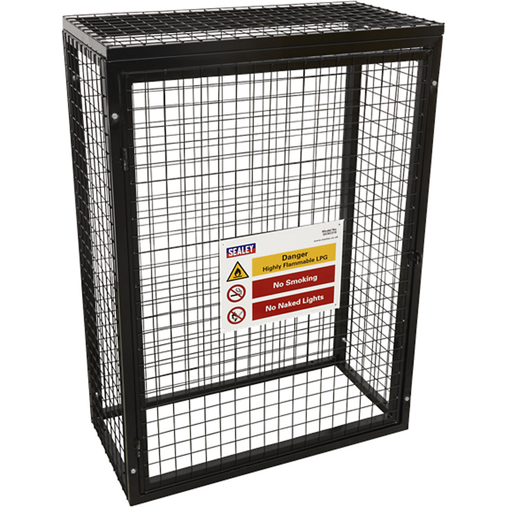 Sealey Gas Cylinder Safety Cage | 900h x 1000w x 500d mm | BiGDUG