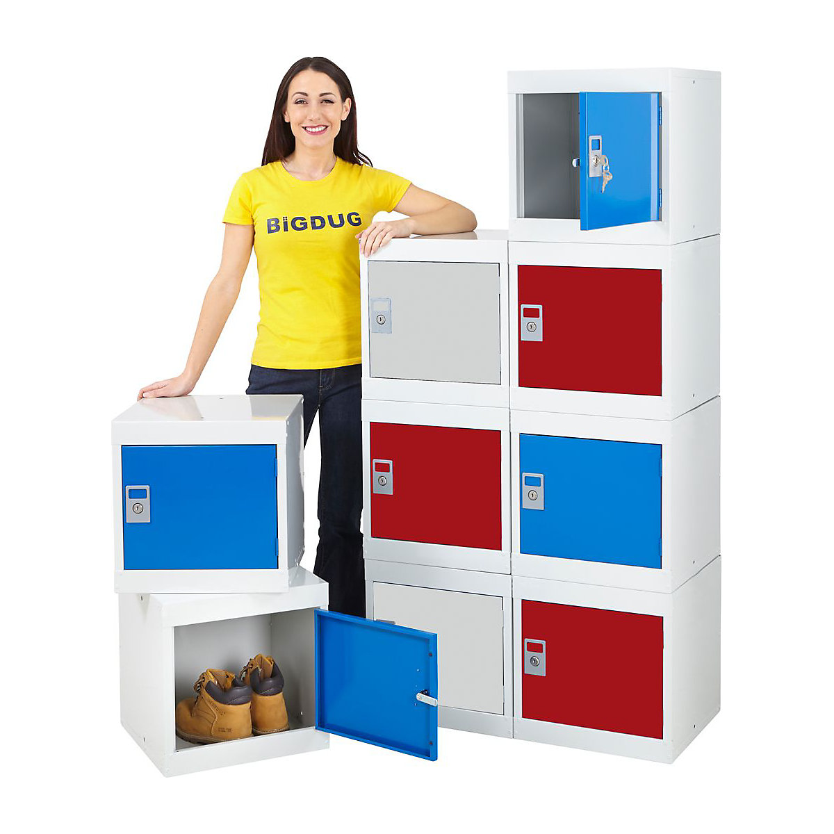 Cube Lockers | Stackable Cube Lockers | BiGDUG | BiGDUG