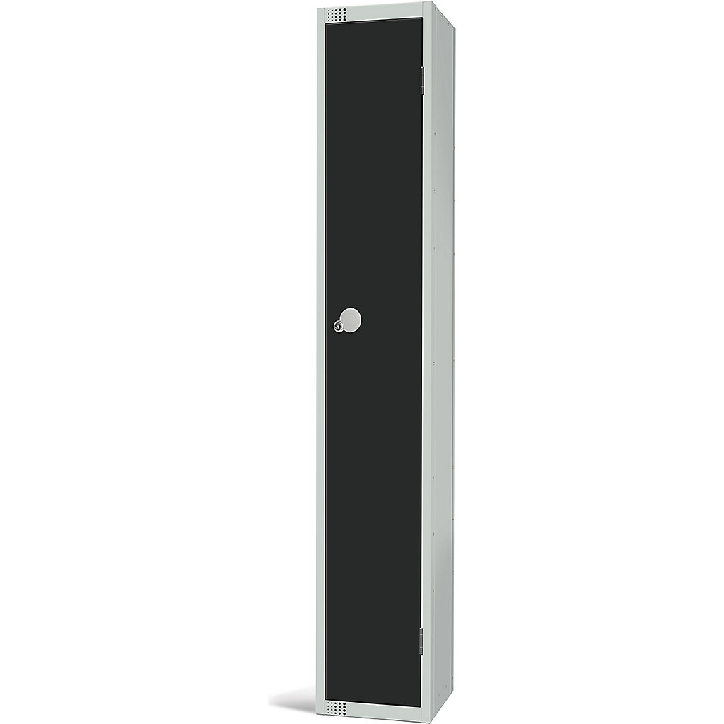 Elite Metal Storage Locker | 1800h x 300w x 300d mm | 1 Door | Black ...