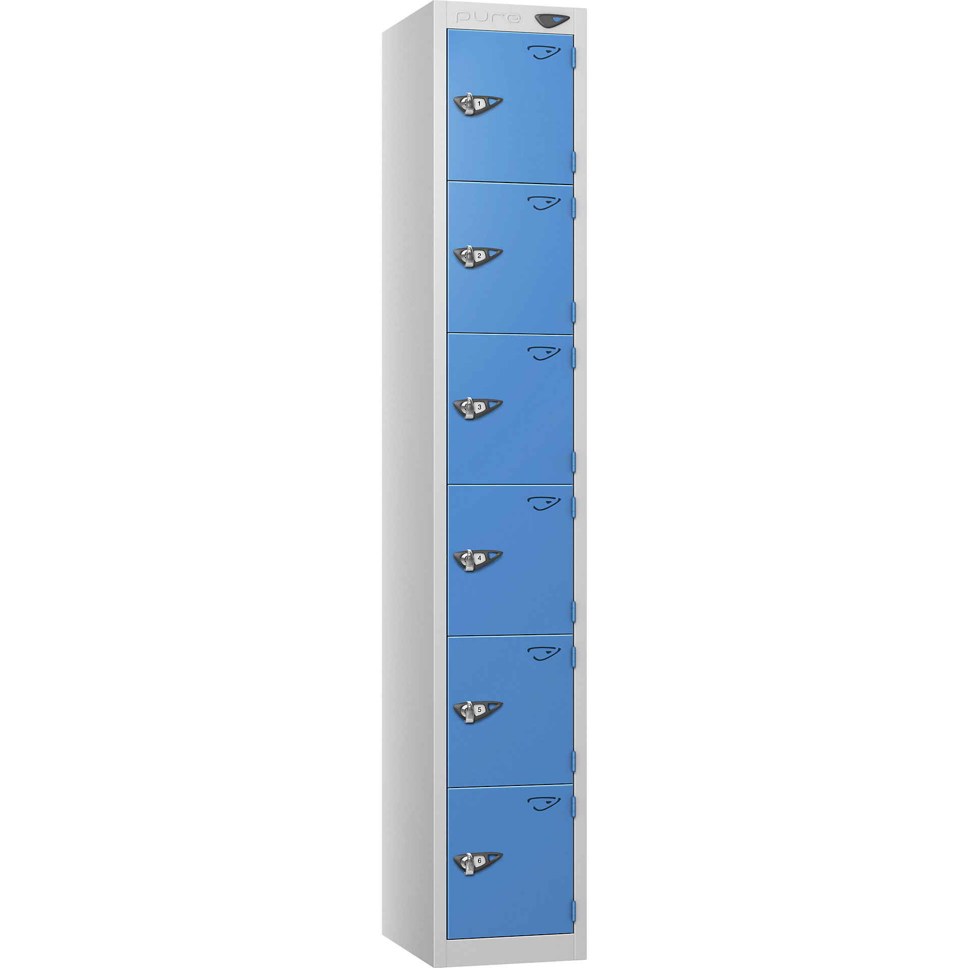 Pure Prime Sloping Top Metal Lockers with Combination Locks | BiGDUG
