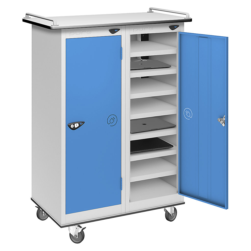 Pure Power Low Laptop Charging Trolley | 16 Compartment | Standard UK 3 ...