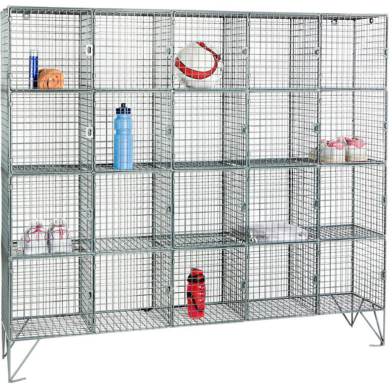 Zinc Wire Mesh Twenty Compartment Lockers | Storage Lockers & Cloakroom ...