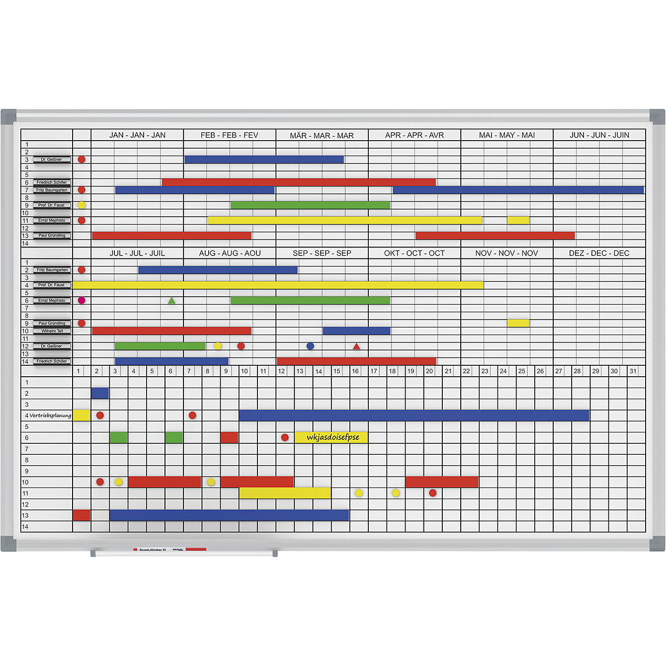 Planning mensuel/annuel MAULstandard – MAUL: avec kit d'accessoires ...
