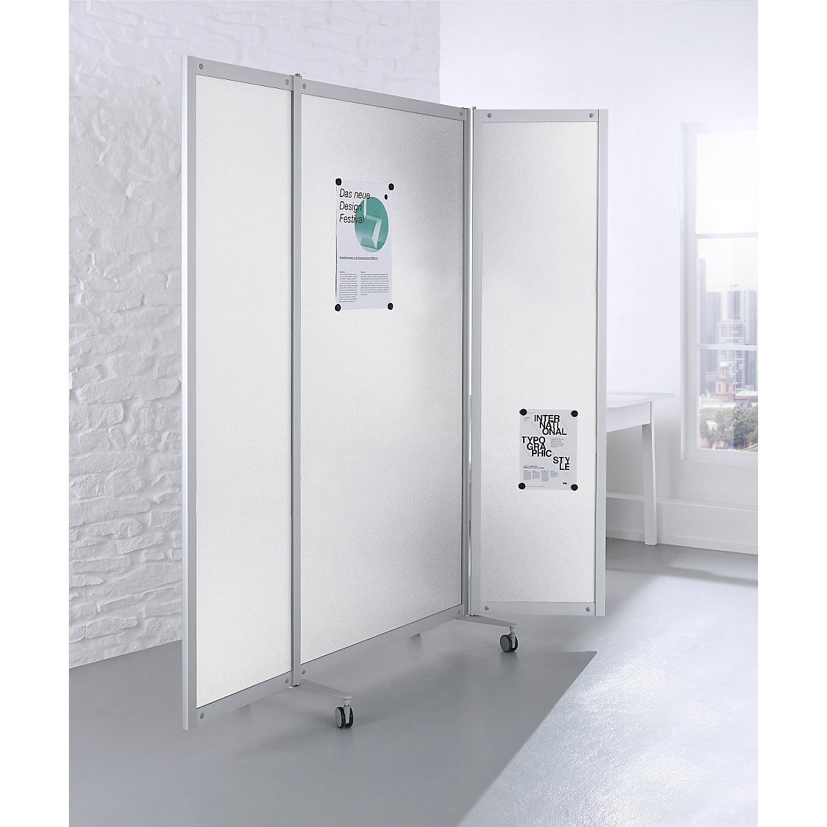 Cloison mobile pliante, difficilement inflammable: cadre en aluminium ...