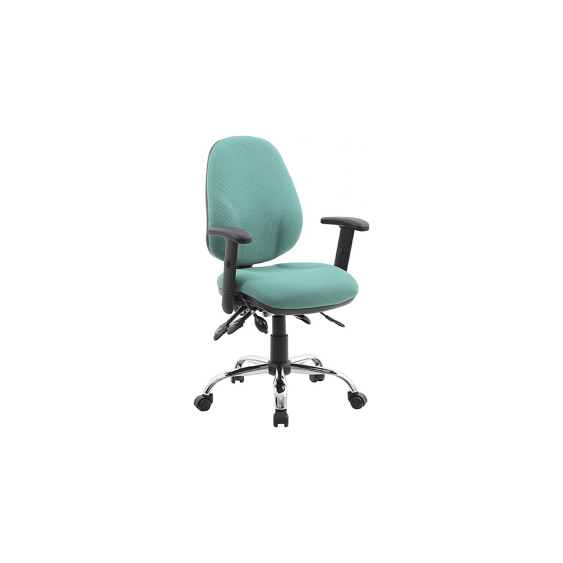 Fully Loaded Comfort Ergo Operator Task Chair With Arms | Aqua ...