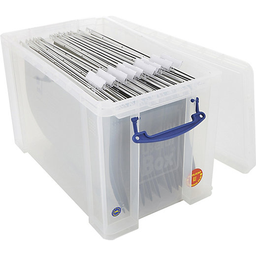 Really Useful Box | 24 Litre Capacity | 290h x 270w x 465d mm | Clear ...