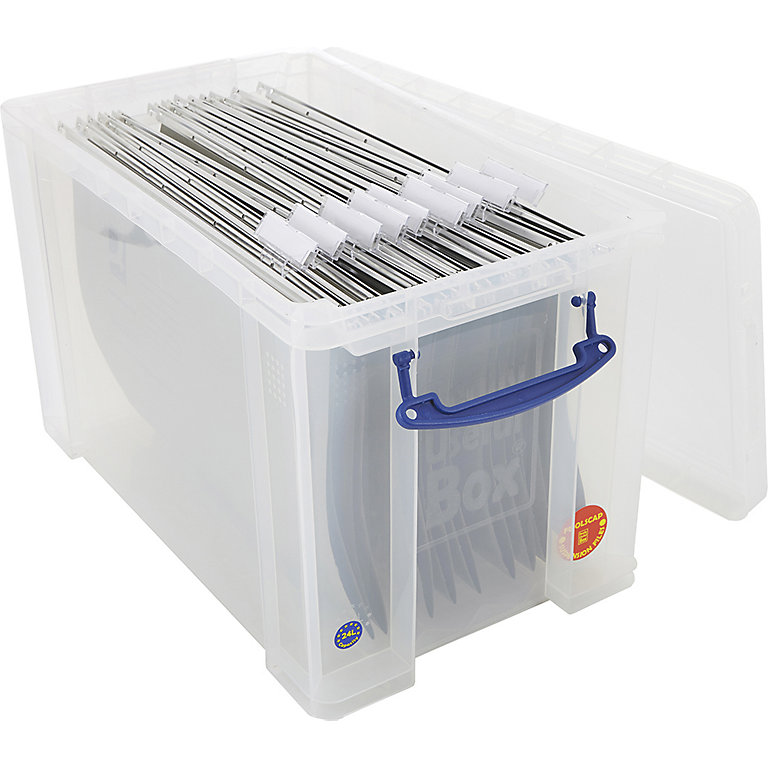 Really Useful Box | 24 Litre Capacity | 290h x 270w x 465d mm | Clear ...