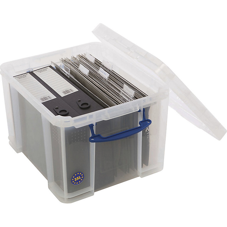 Really Useful Box | 35 Litre Capacity | 310h x 390w x 480d mm | Clear ...